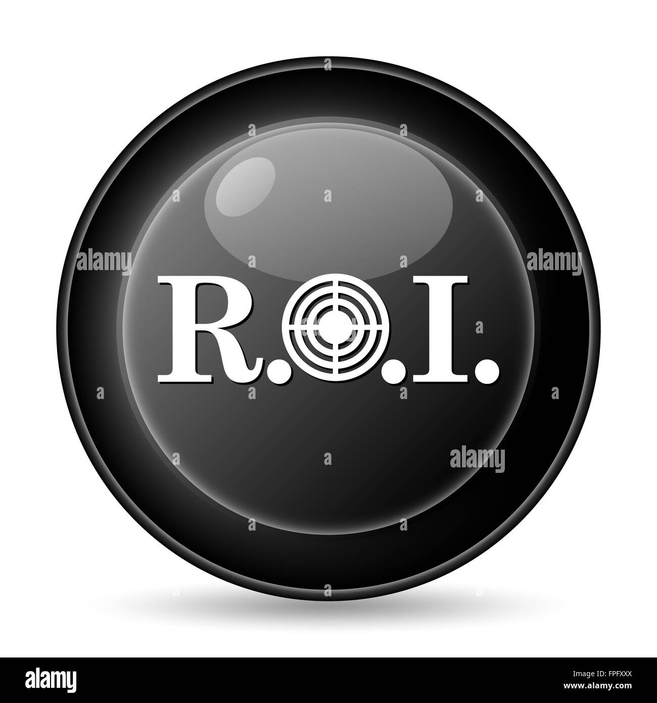 ROI icon. Internet button on white background Stock Photo - Alamy