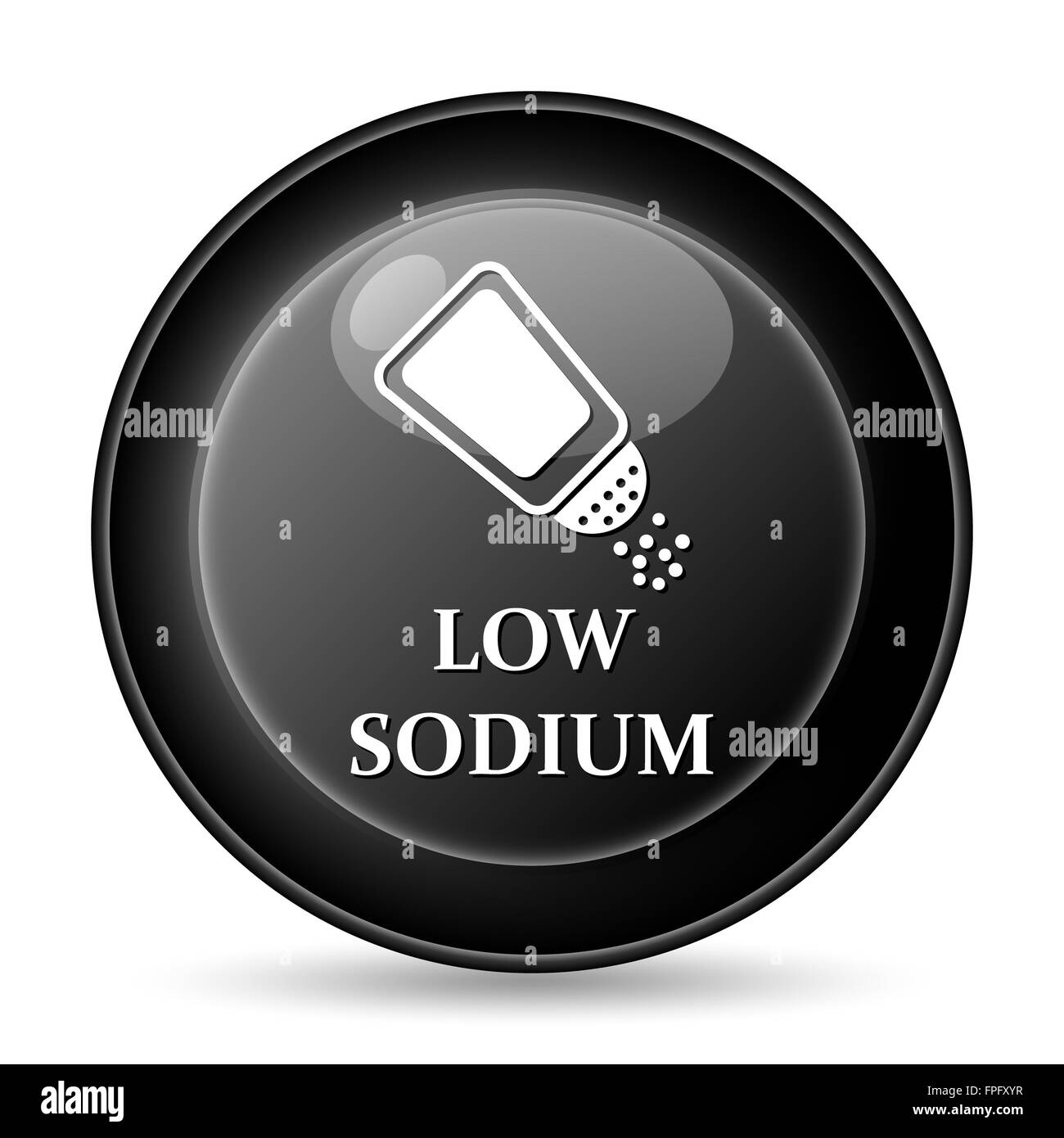Low sodium icon. Internet button on white background Stock Photo - Alamy