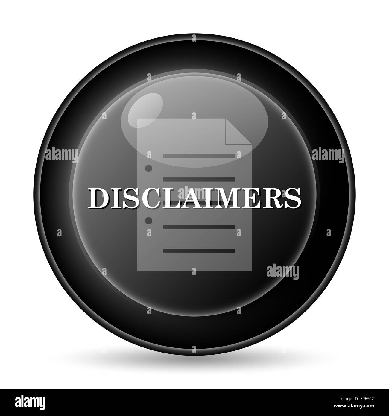 Disclaimer sign Black and White Stock Photos & Images - Alamy