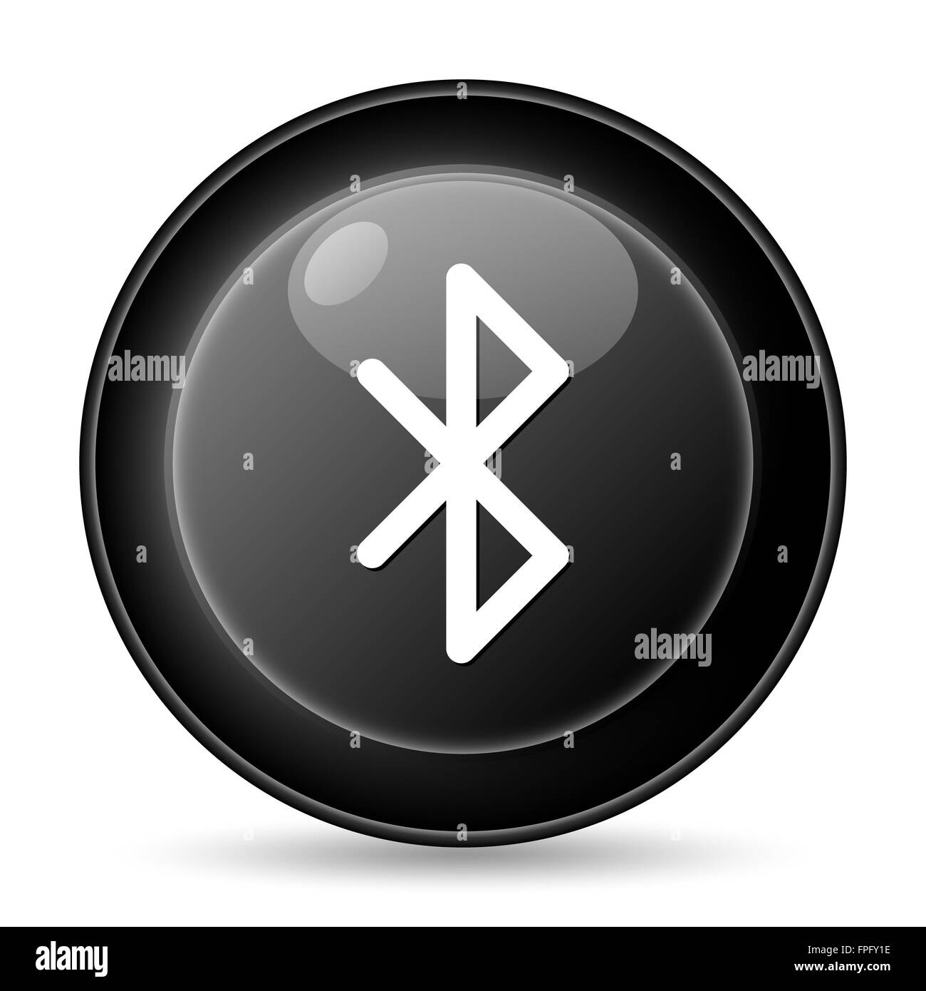 Bluetooth icon. Internet button on white background Stock Photo - Alamy