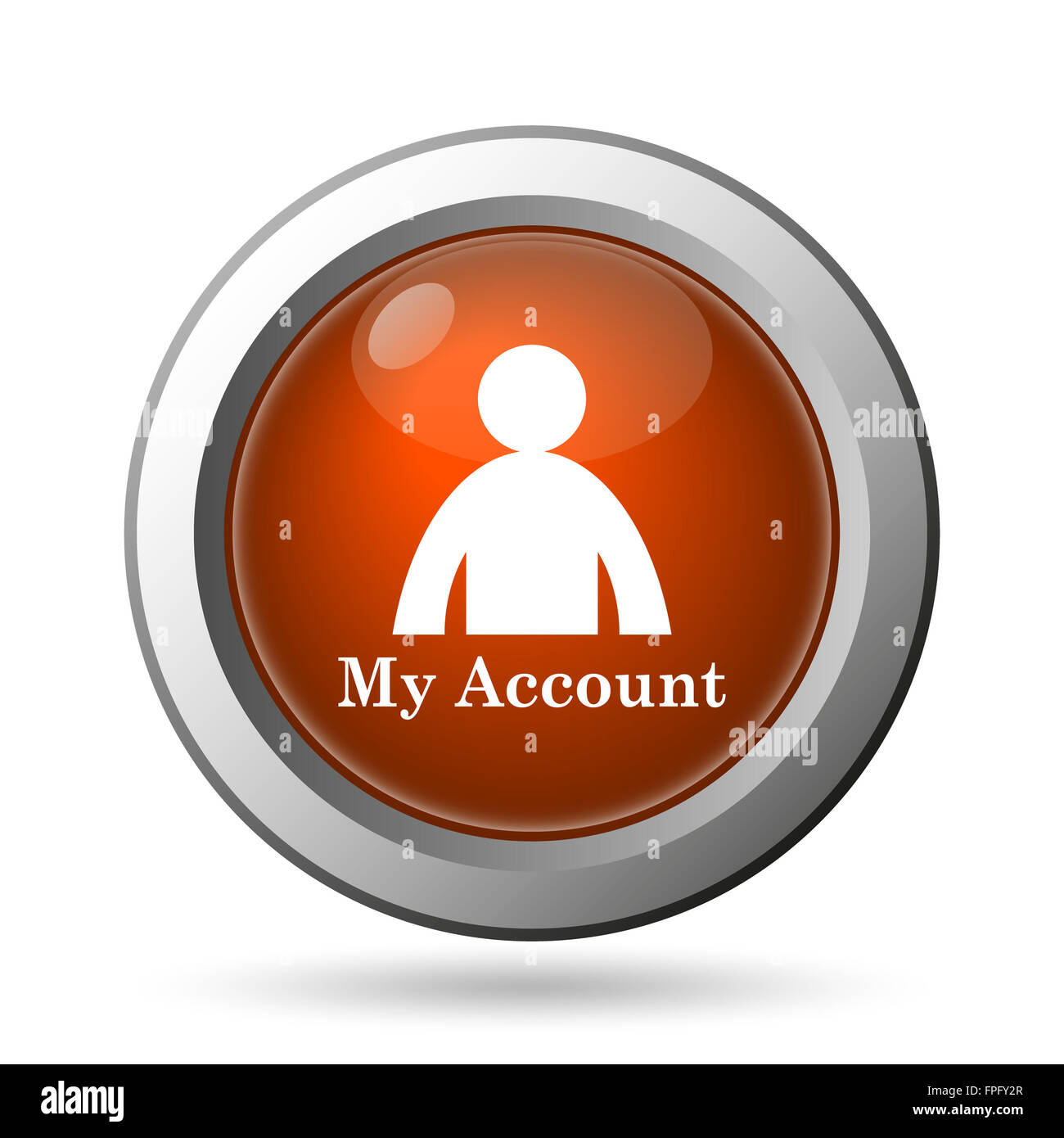 My account icon. Internet button on white background Stock Photo - Alamy