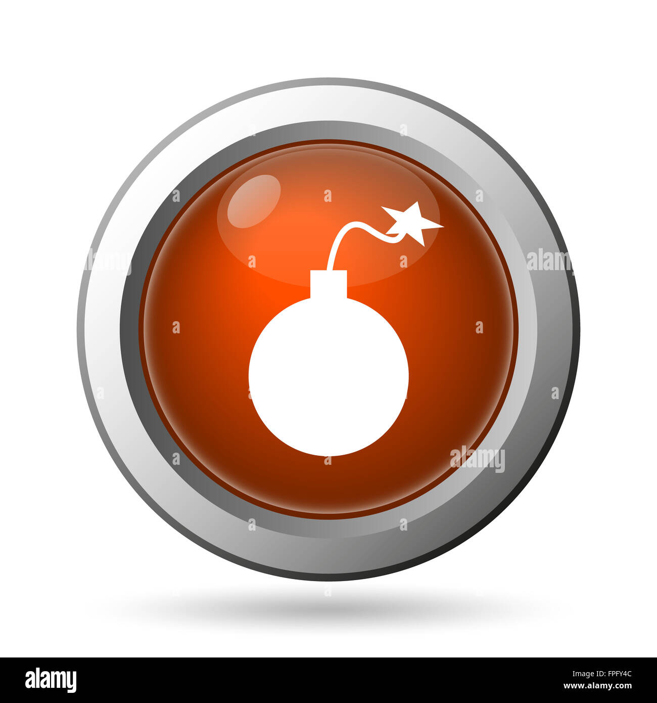 Bomb icon. Internet button on white background Stock Photo - Alamy