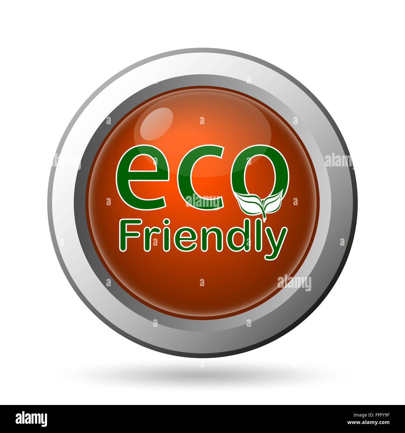 Eco Friendly icon. Internet button on white background Stock Photo - Alamy