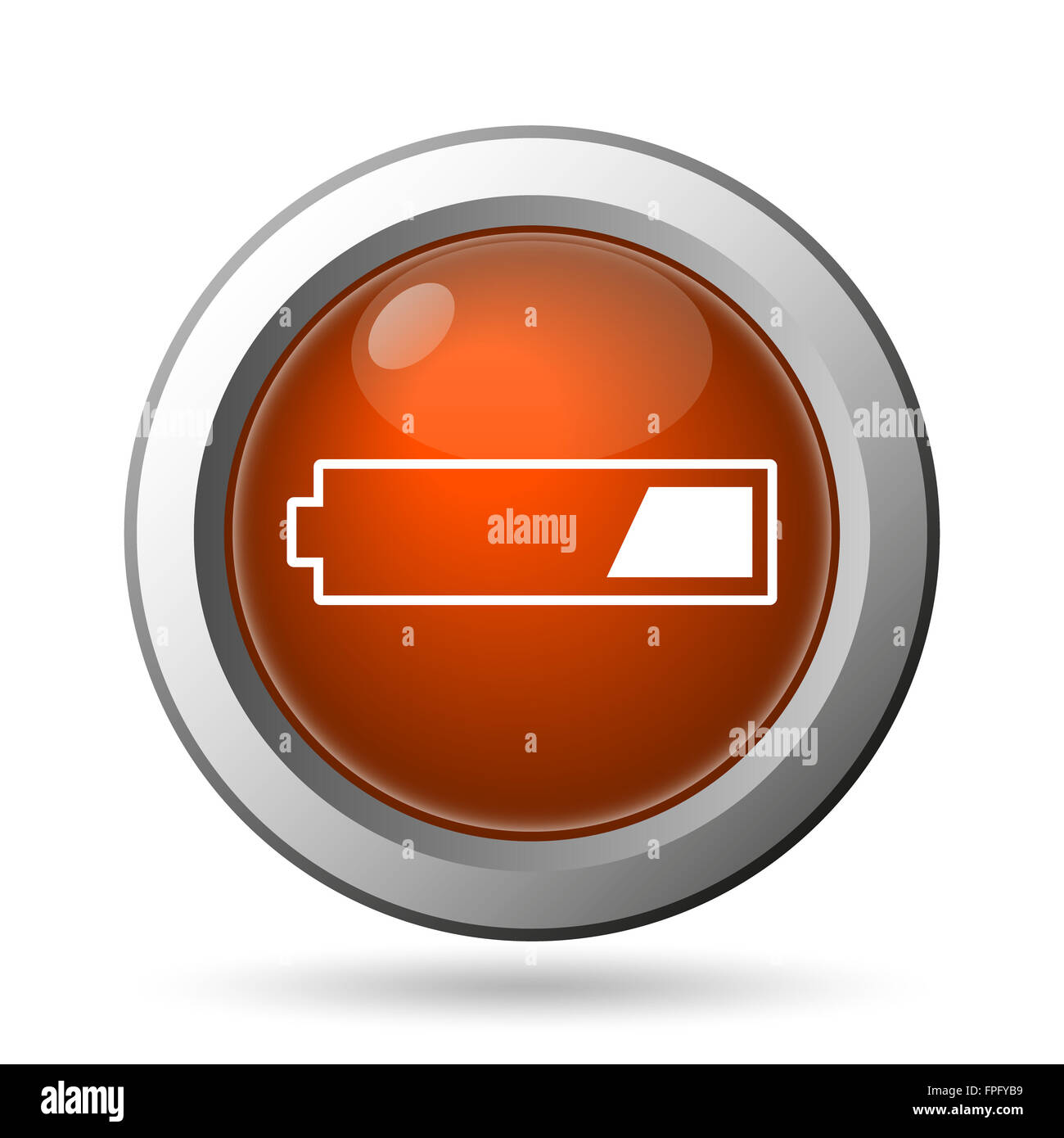 1 third charged battery icon. Internet button on white background Stock ...