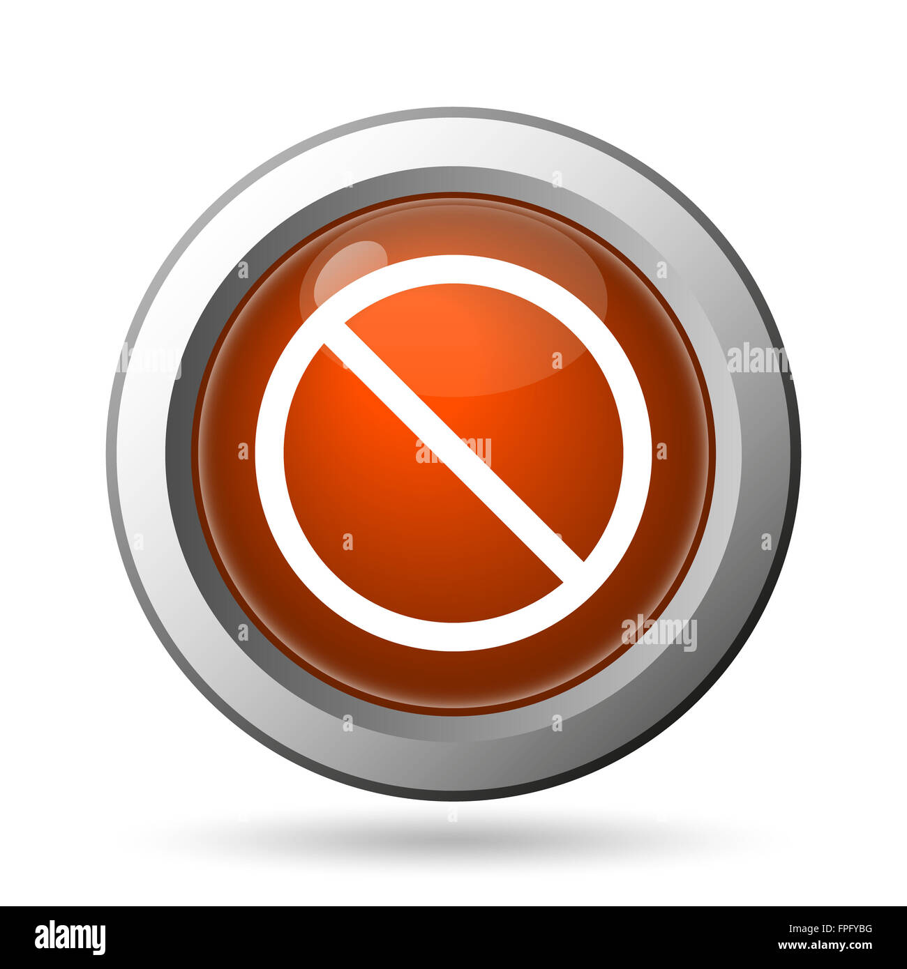 Forbidden icon. Internet button on white background Stock Photo - Alamy