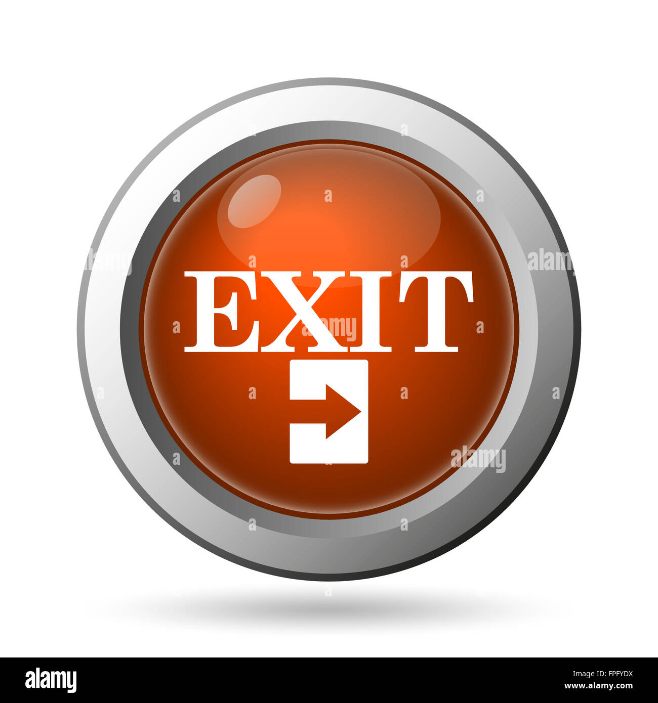Exit icon. Internet button on white background Stock Photo - Alamy