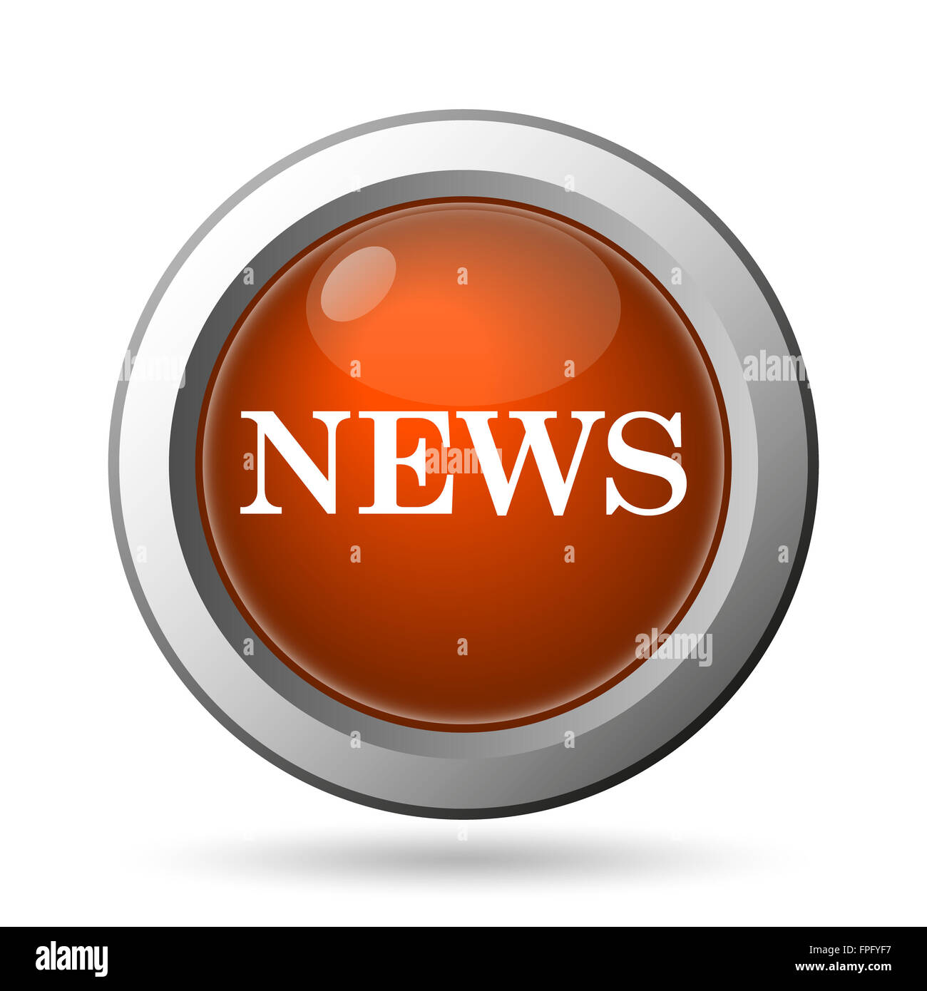 News icon. Internet button on white background Stock Photo - Alamy