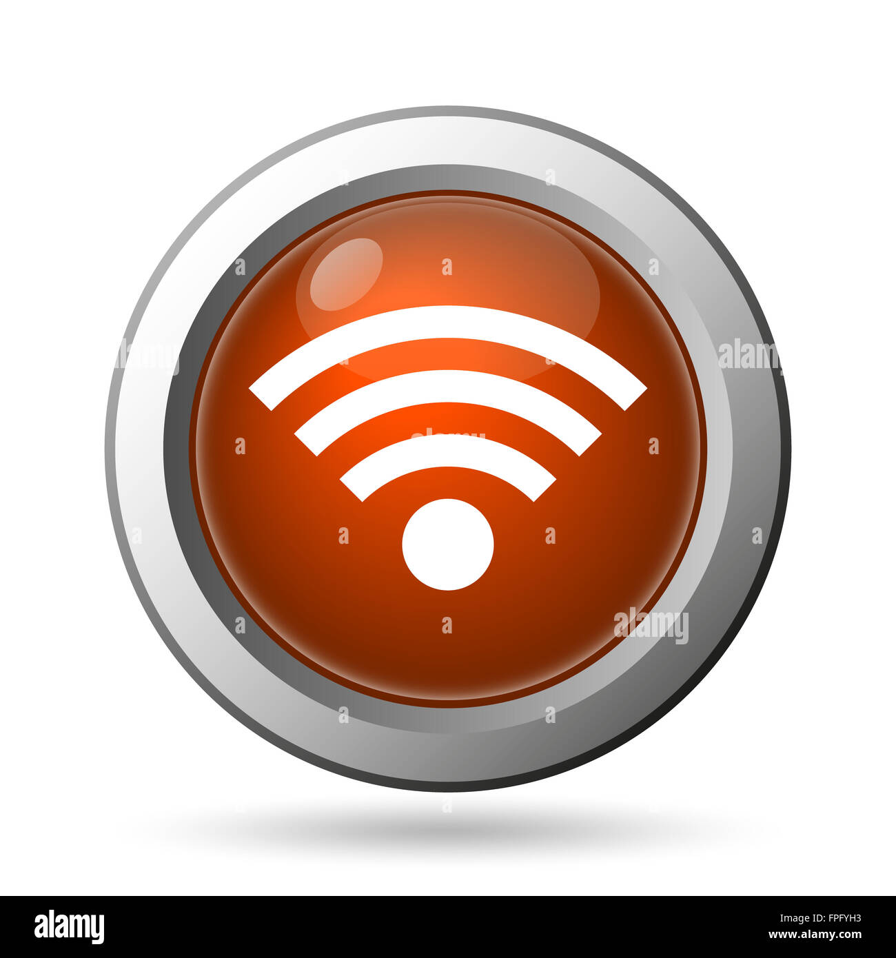 Wireless sign icon. Internet button on white background Stock Photo - Alamy