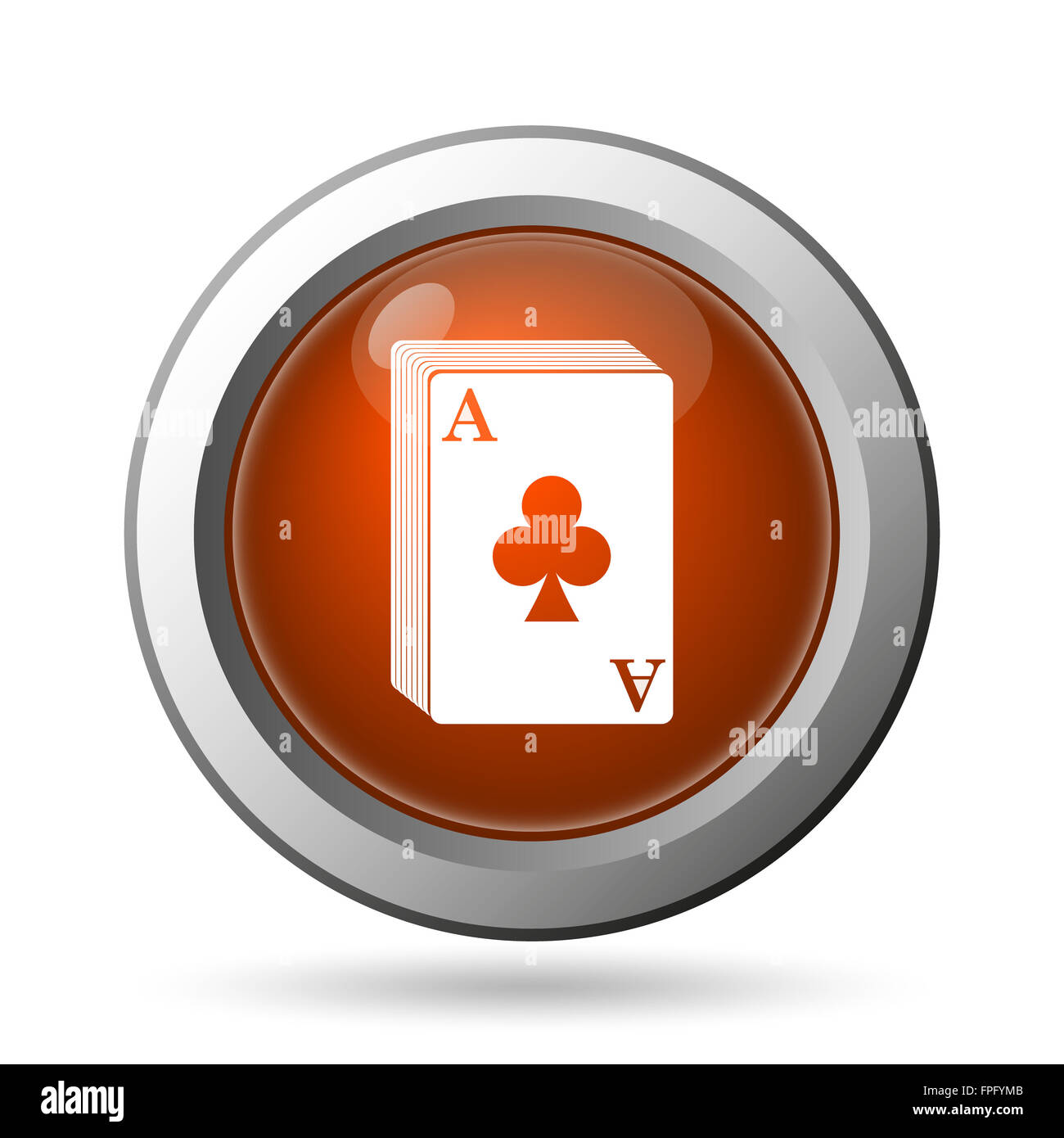Deck of cards icon. Internet button on white background Stock Photo - Alamy