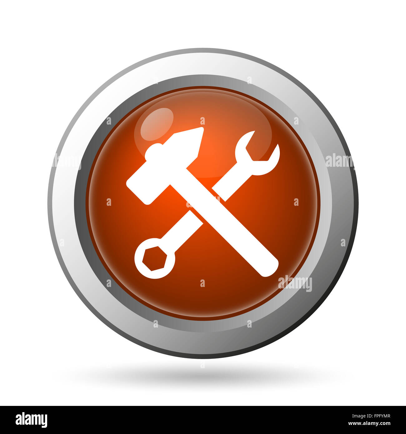 Tools icon. Internet button on white background Stock Photo - Alamy
