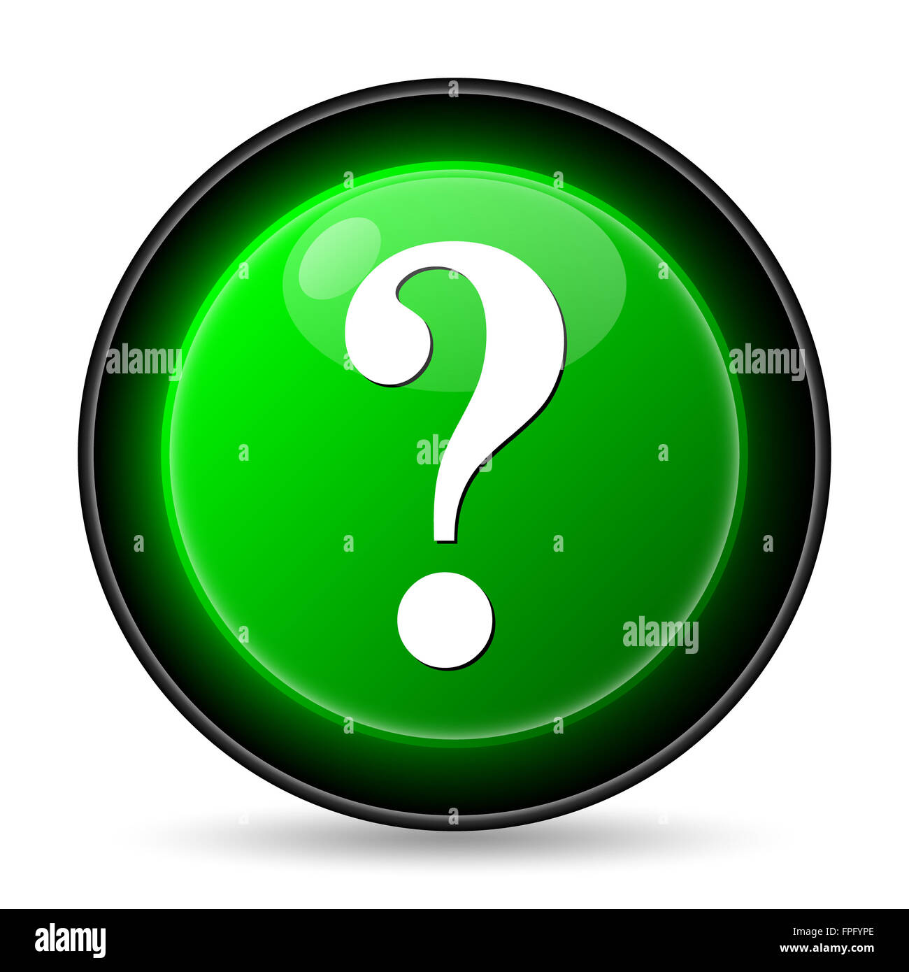Question mark icon. Internet button on white background Stock Photo - Alamy