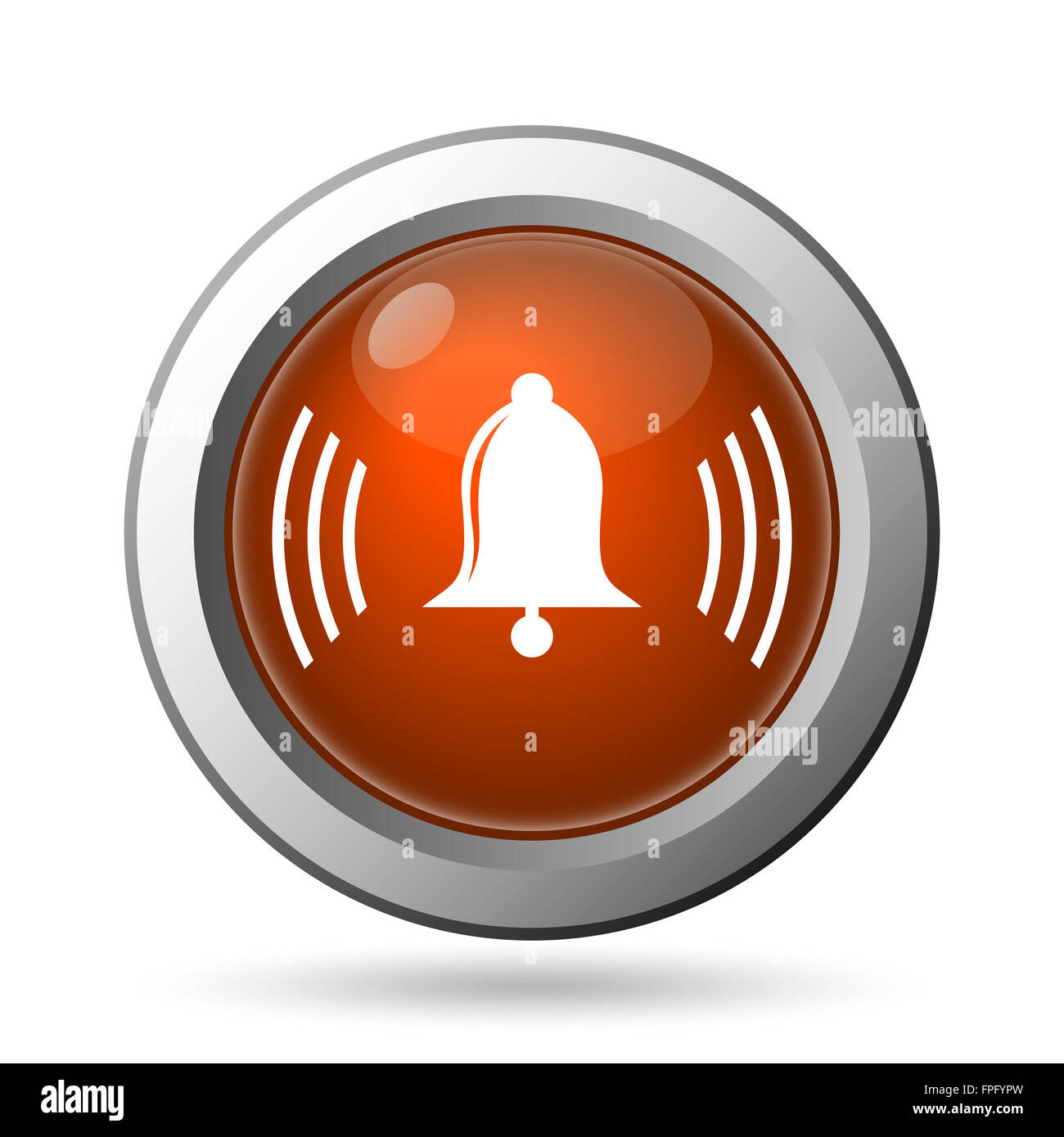 Bell icon. Internet button on white background Stock Photo - Alamy