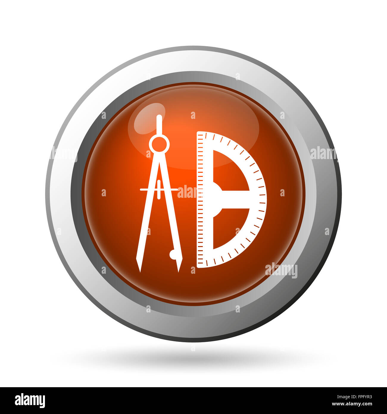 E-learning icon. Internet button on white background Stock Photo - Alamy
