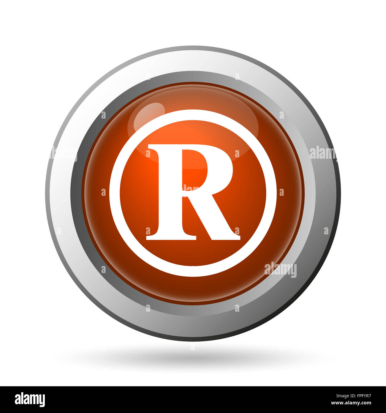 Registered mark icon. Internet button on white background Stock Photo ...