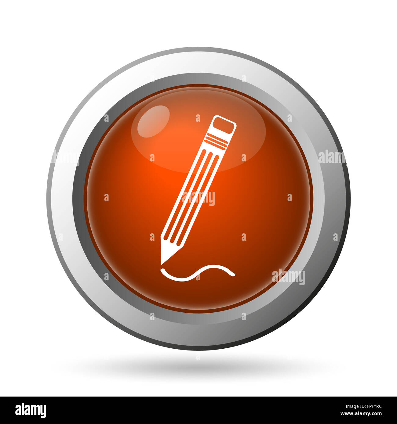 Pen icon. Internet button on white background Stock Photo - Alamy