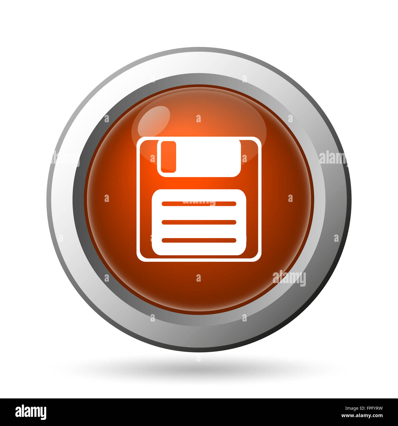 Save icon. Internet button on white background Stock Photo - Alamy