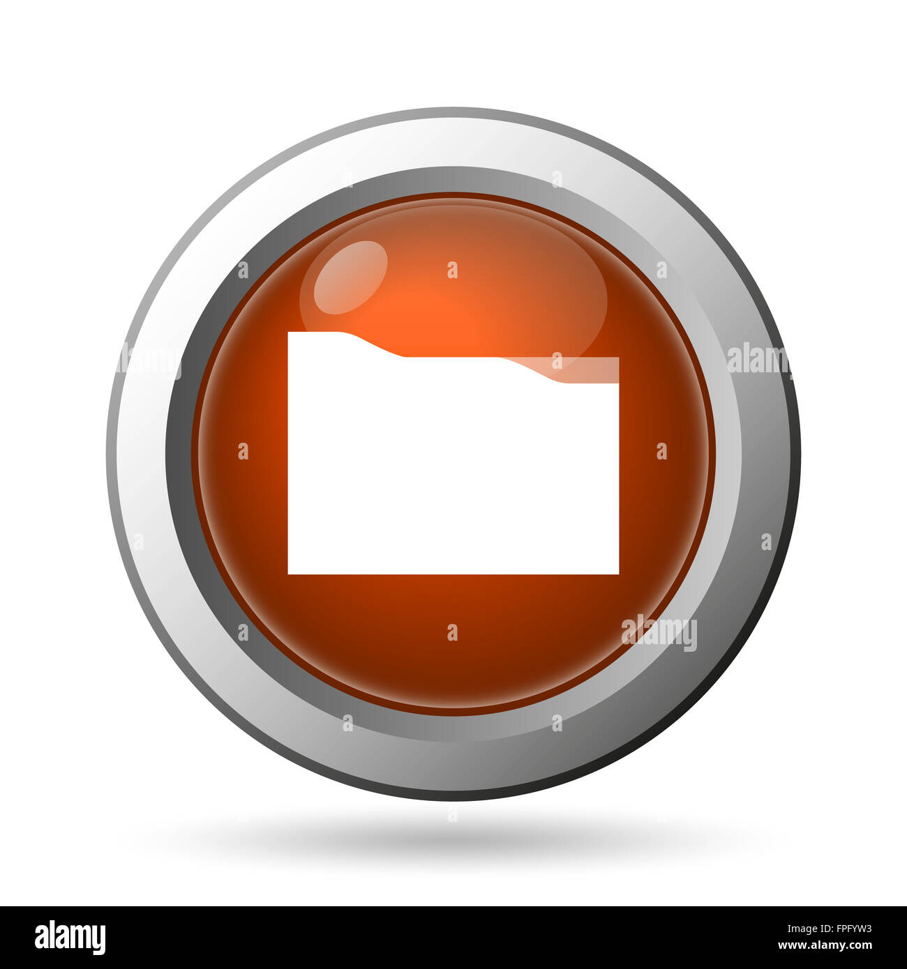 Folder icon. Internet button on white background Stock Photo - Alamy