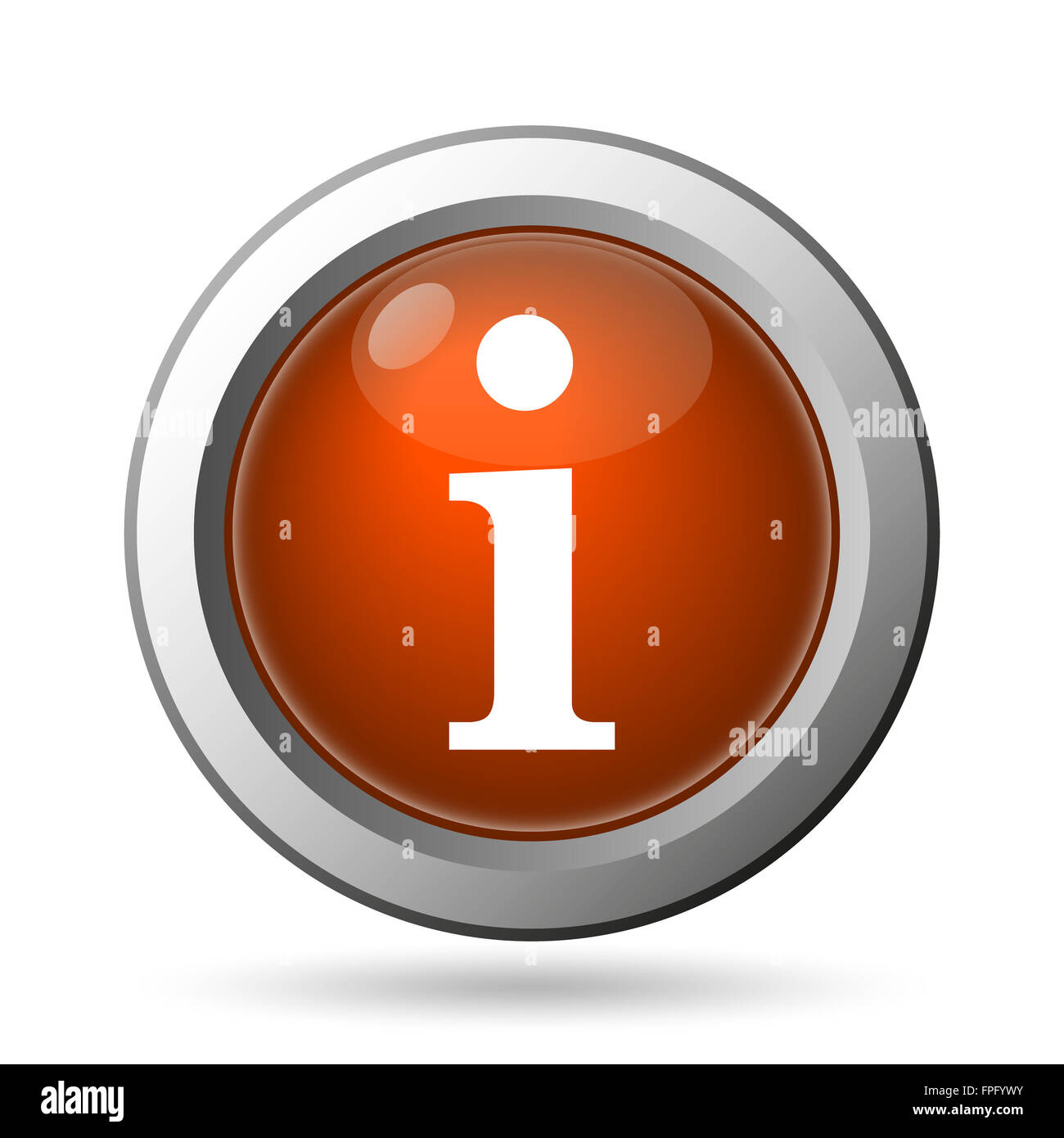 Info icon. Internet button on white background Stock Photo - Alamy