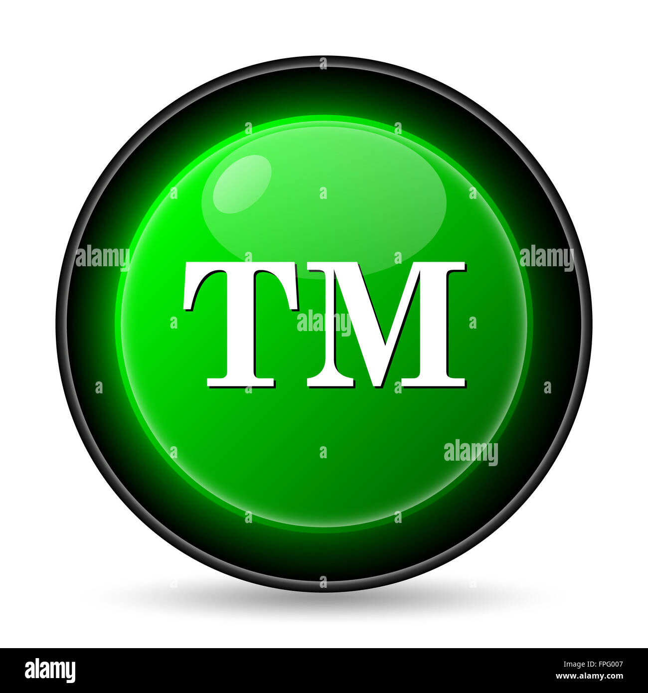 Trade mark icon. Internet button on white background Stock Photo - Alamy