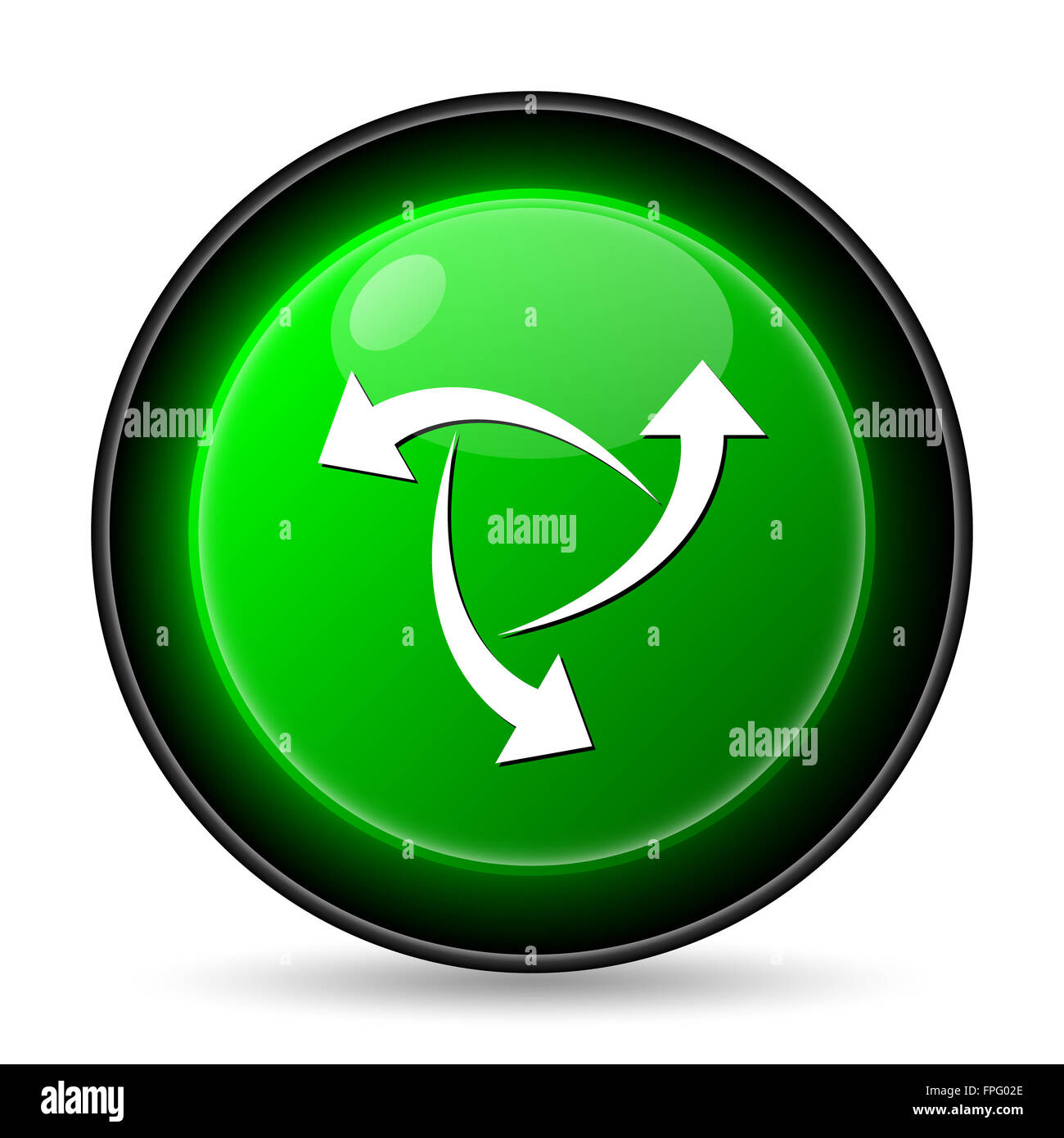 Change icon. Internet button on white background Stock Photo - Alamy