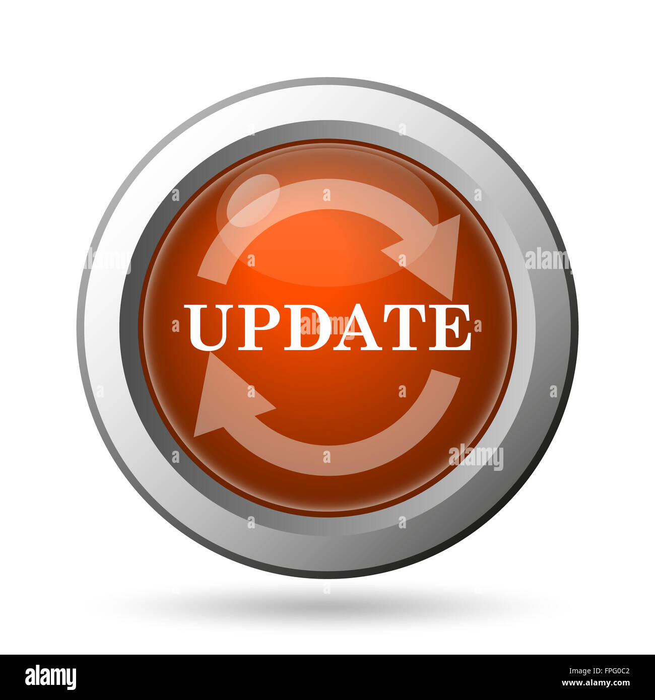 Update icon. Internet button on white background Stock Photo - Alamy