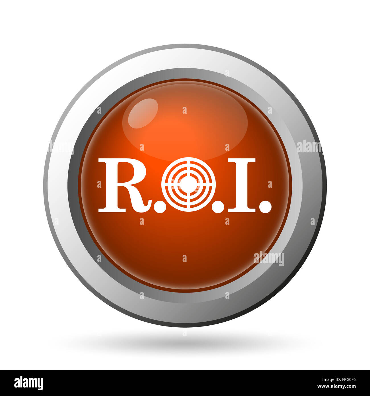ROI icon. Internet button on white background Stock Photo - Alamy