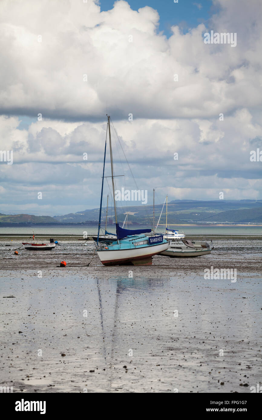 Boats on Swansea Bay with the tide out Stock Photo - Alamy