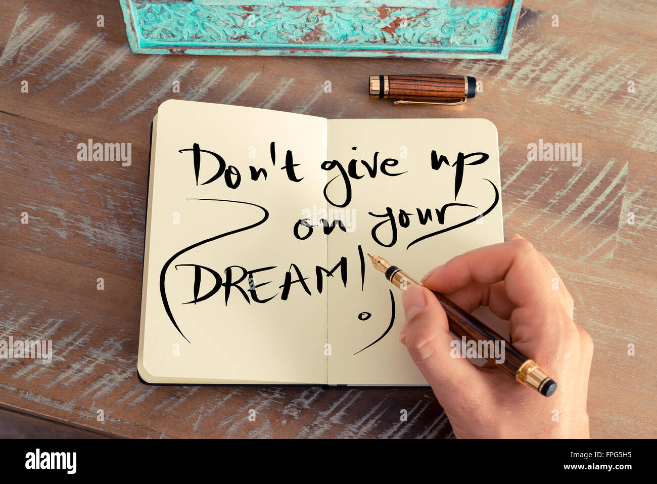 Dream handwritten text on hi-res stock photography and images - Alamy