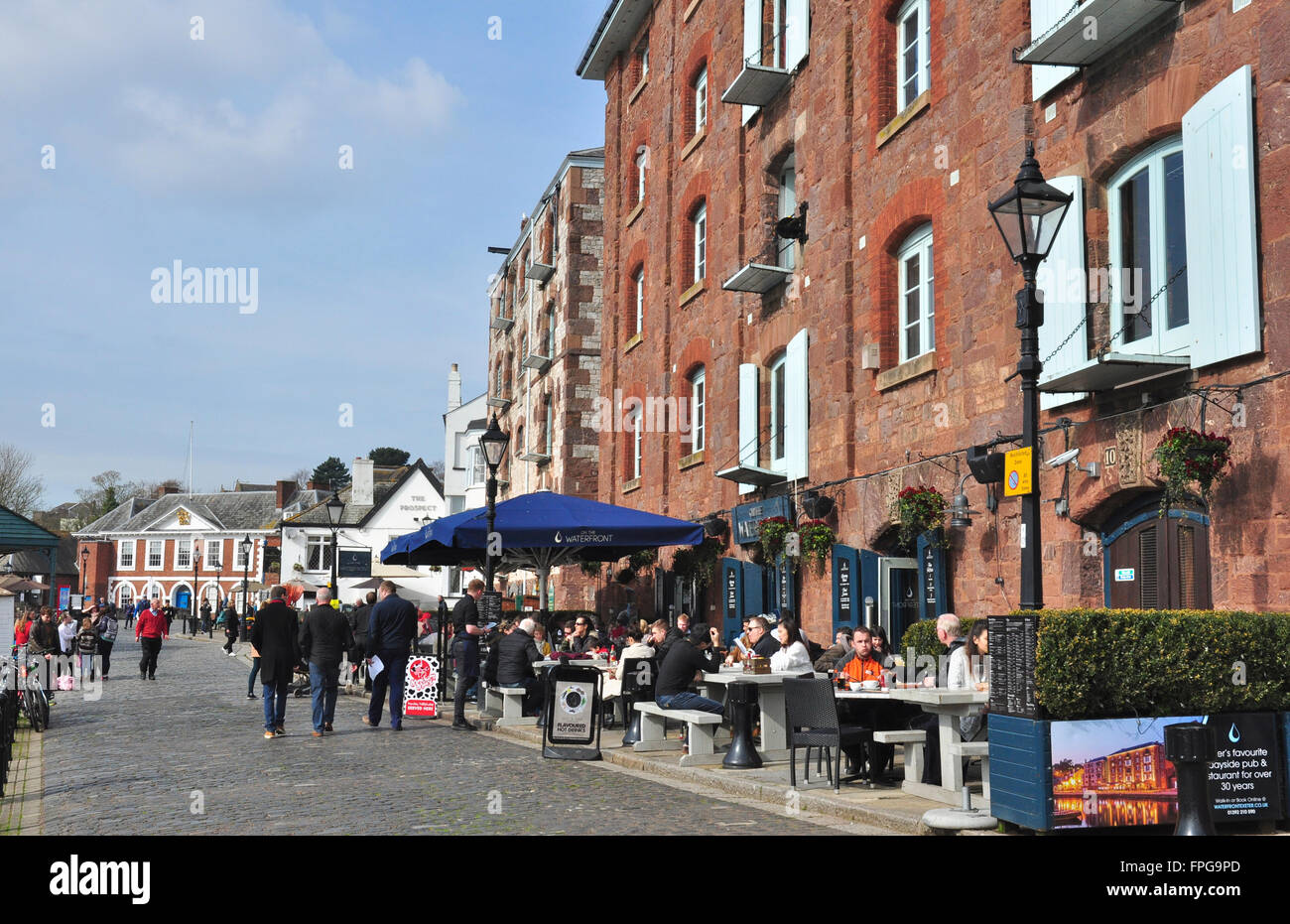 Quayside Restaurants, Exeter, Devon, England, UK Stock Photo - Alamy