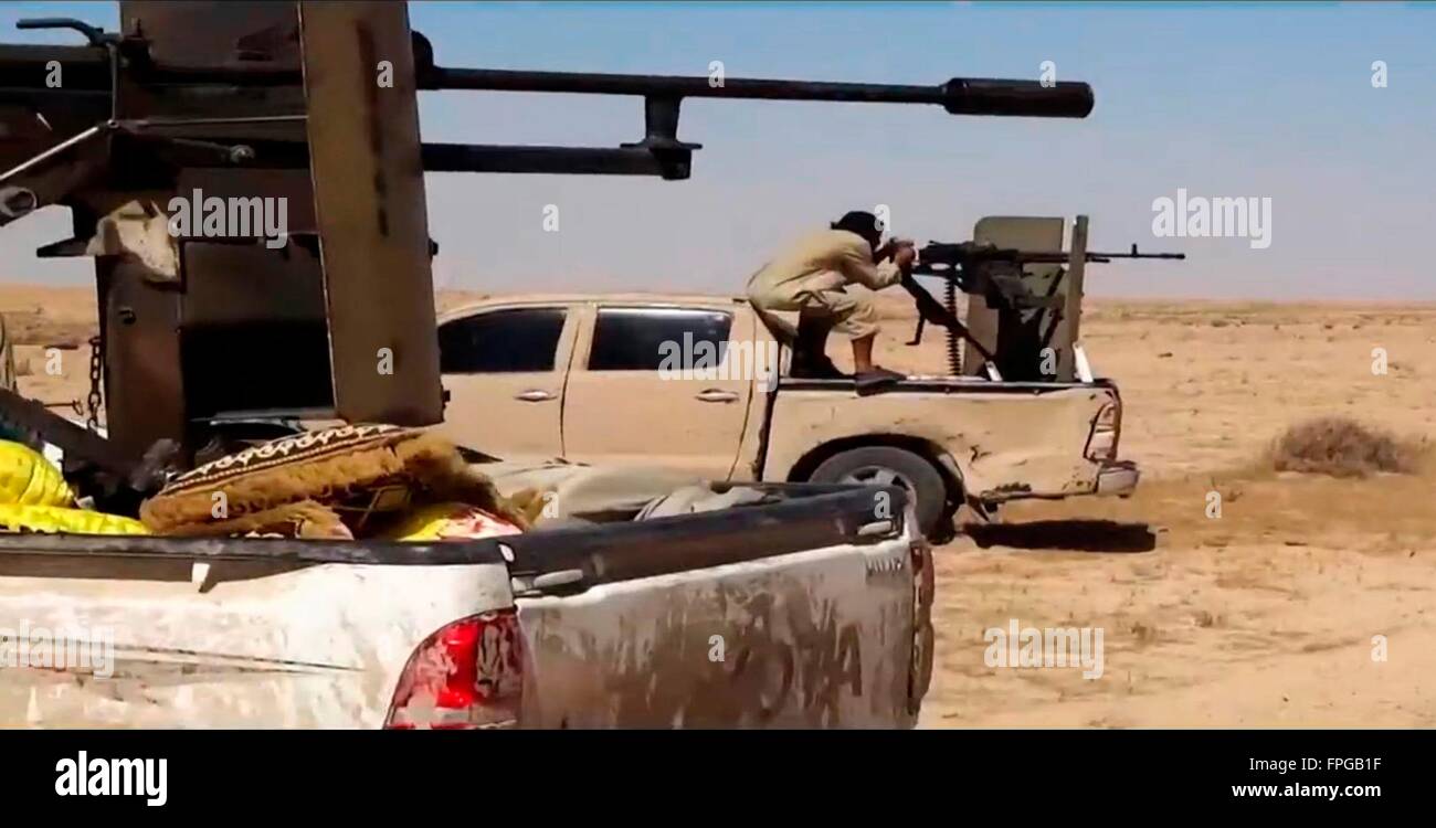 An ISIS propaganda video showing Islamic State militants during battles ...
