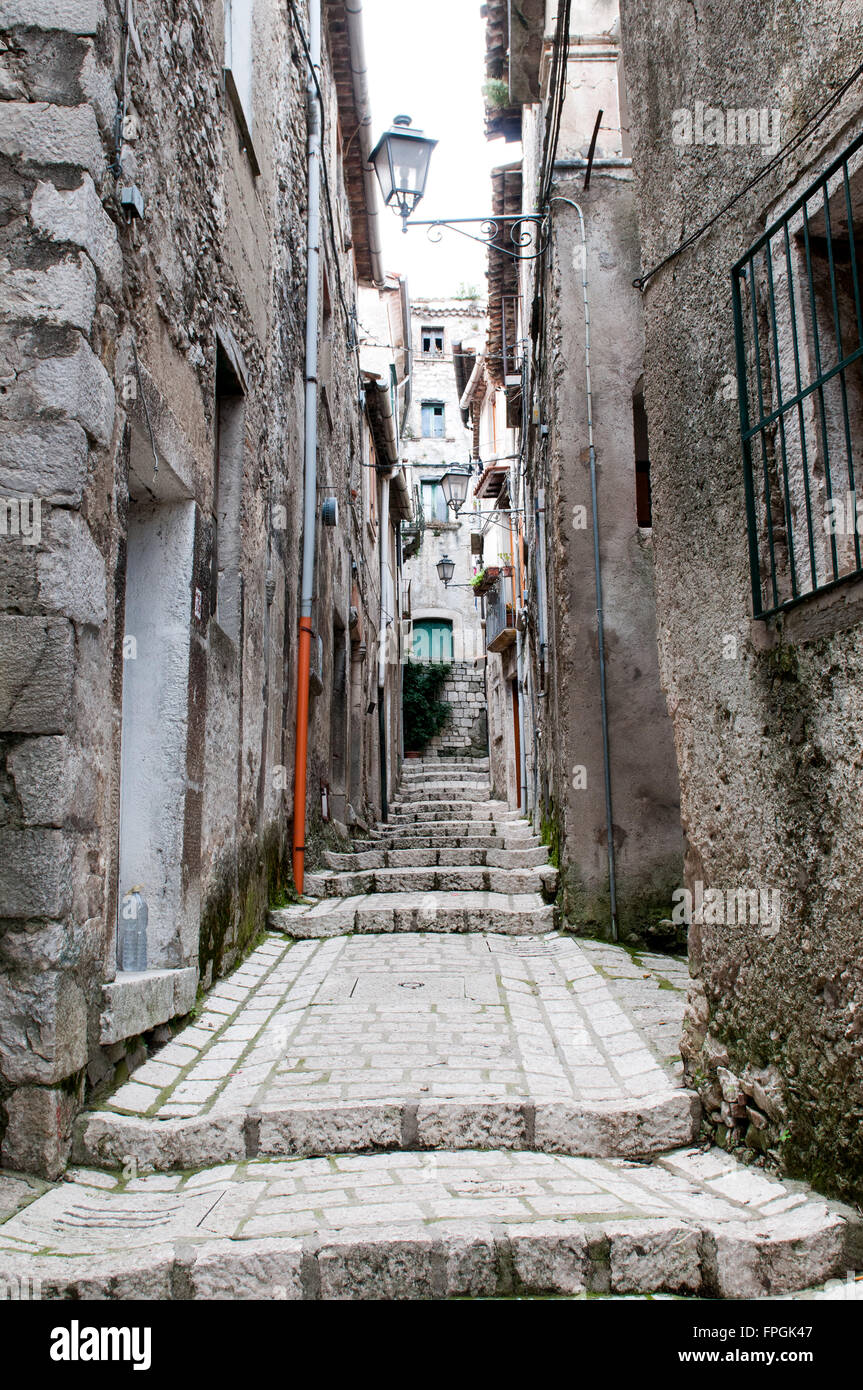 small country road with old building in Italy Stock Photo - Alamy