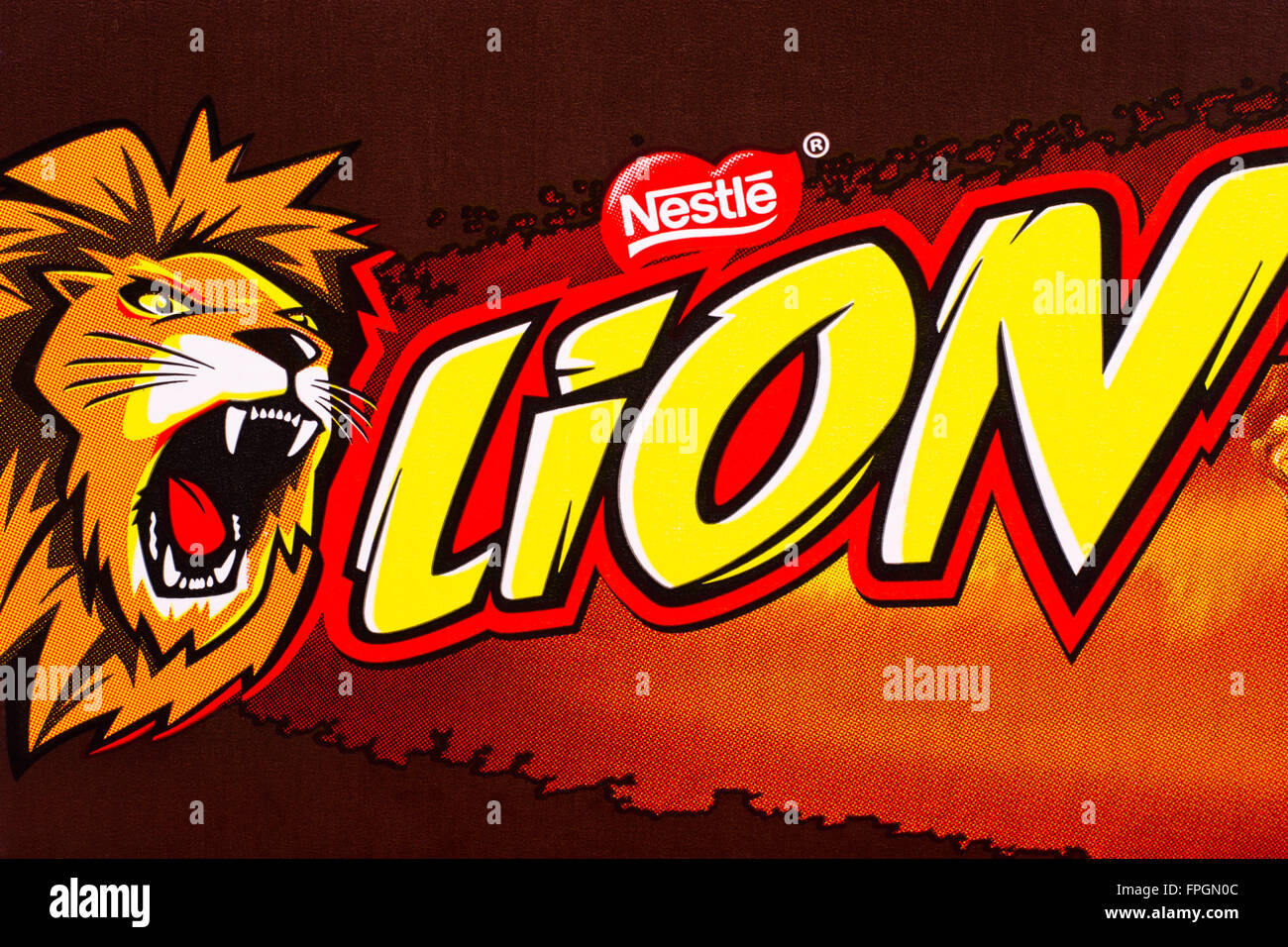 Lion Bar logo printed on cardboard Stock Photo: 99941980 - Alamy