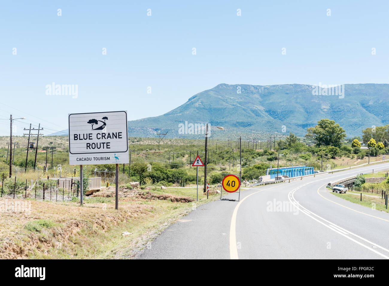 SOMERSET EAST, SOUTH AFRICA - FEBRUARY 19, 2016: Entrance to Somerset ...