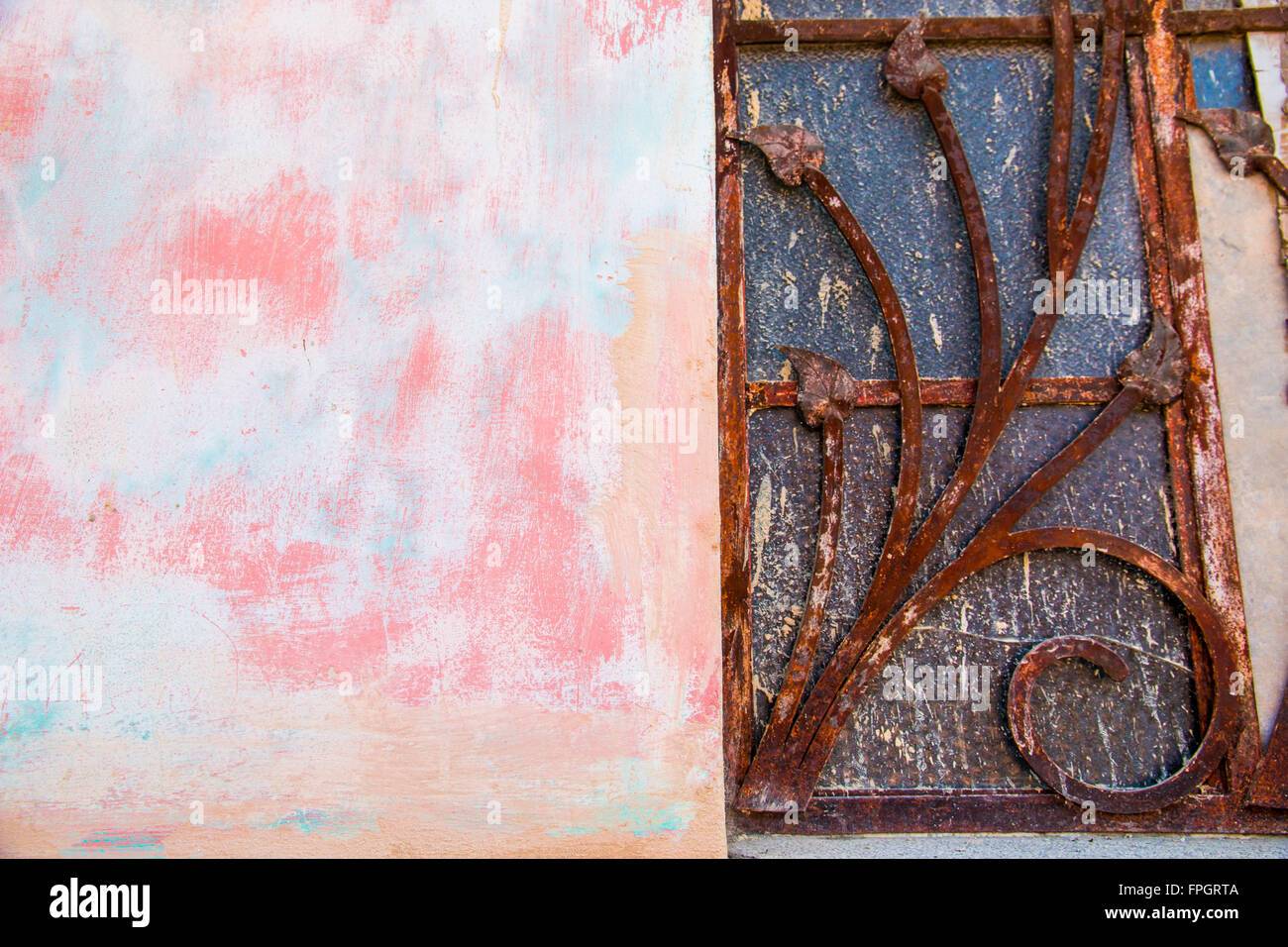 North America, Latin America, Caribbean, Cuba, Regla. wrought-iron ...