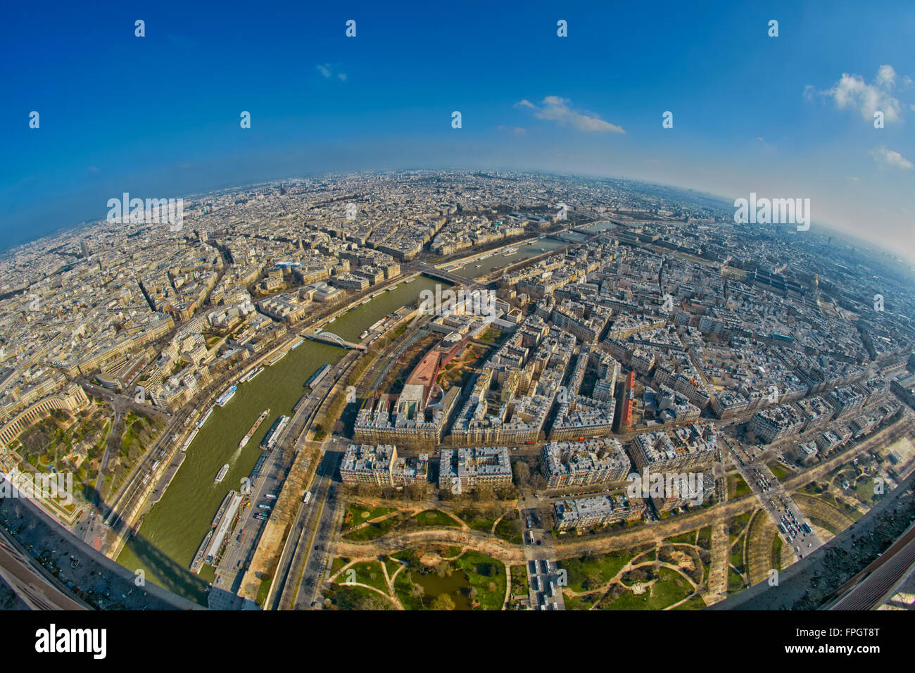 Fish eye view eiffel tower paris hi-res stock photography and images ...