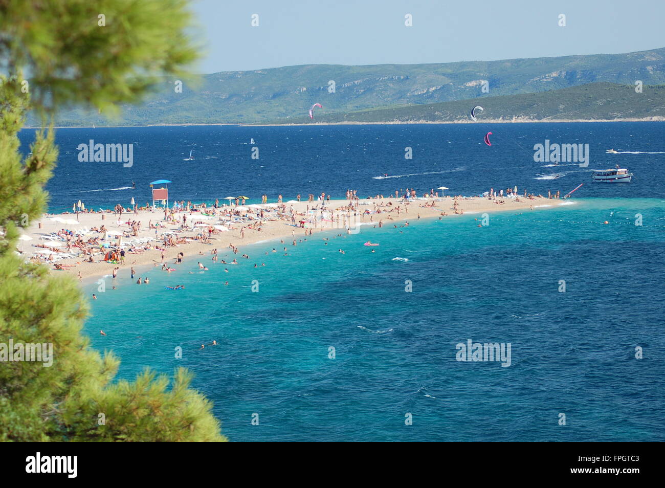 Picturesque view on Golden Cape on Brac island, Croatia Stock Photo - Alamy