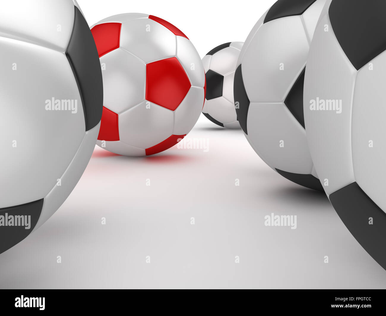 Different soccer ball , This is a computer generated and 3d rendered ...