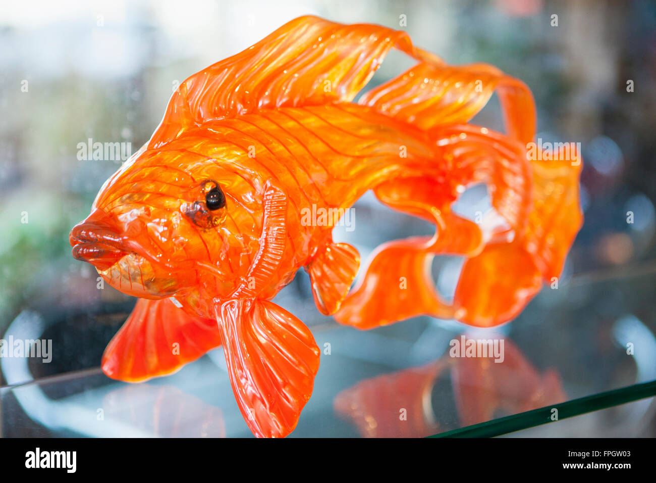 glass goldfish sculpture, Cambria Glass Works, Cambria, California ...