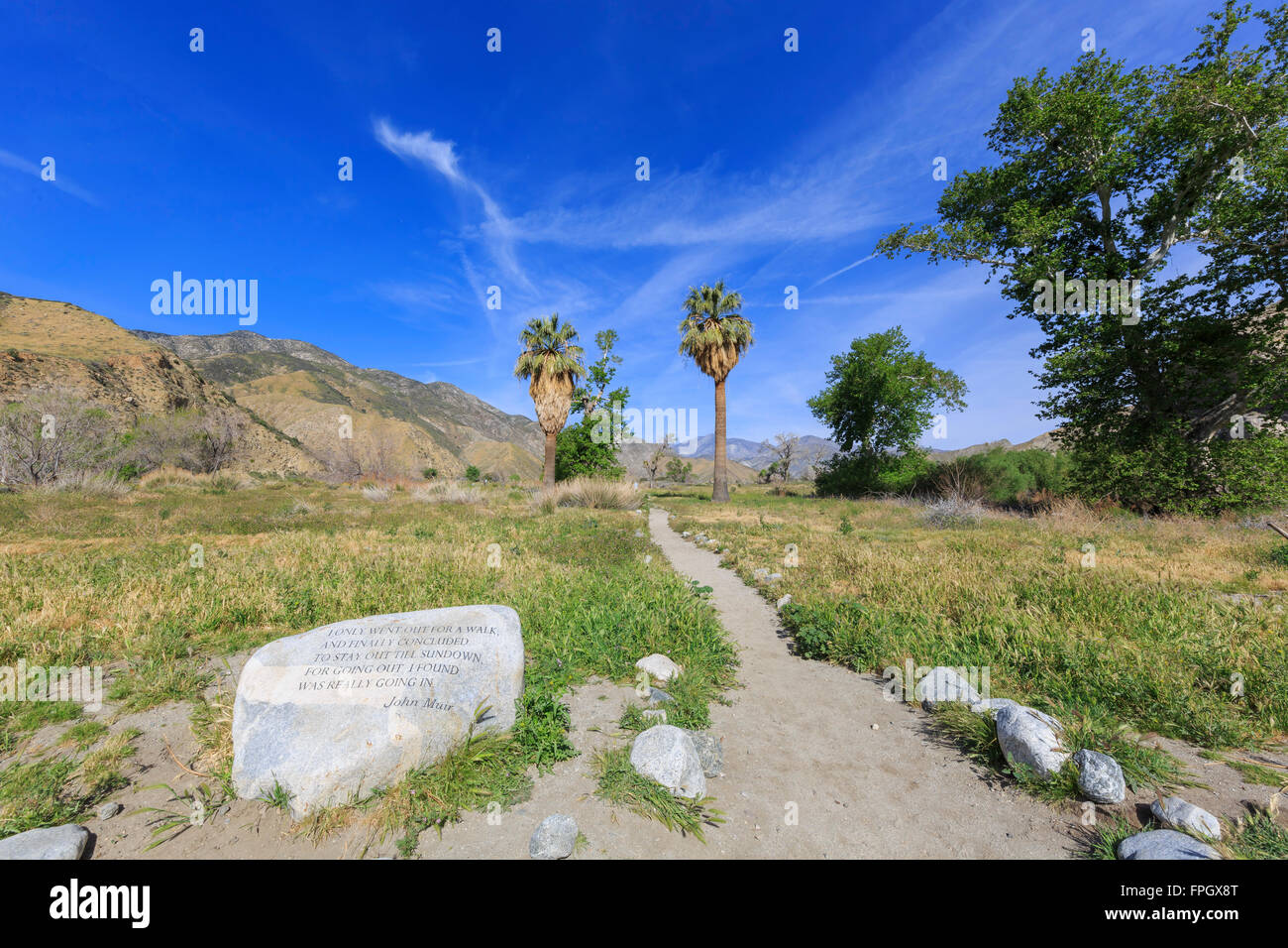 Changeling trail - Pacific Crest Trail at Whitewater Preserve Stock ...
