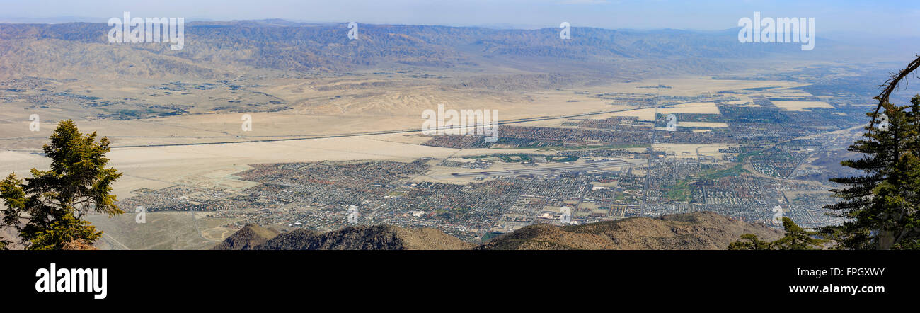 Aerial view of Palm Springs city from top, California Stock Photo - Alamy