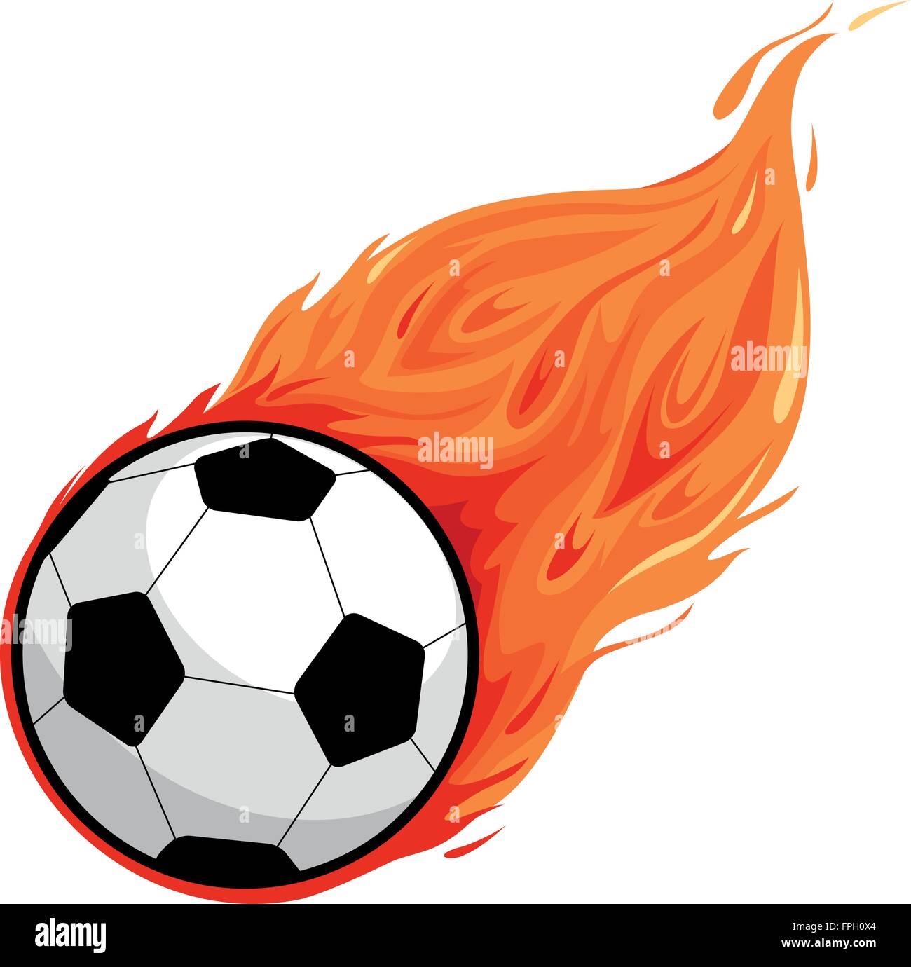 Soccer ball on fire Stock Vector Image & Art - Alamy