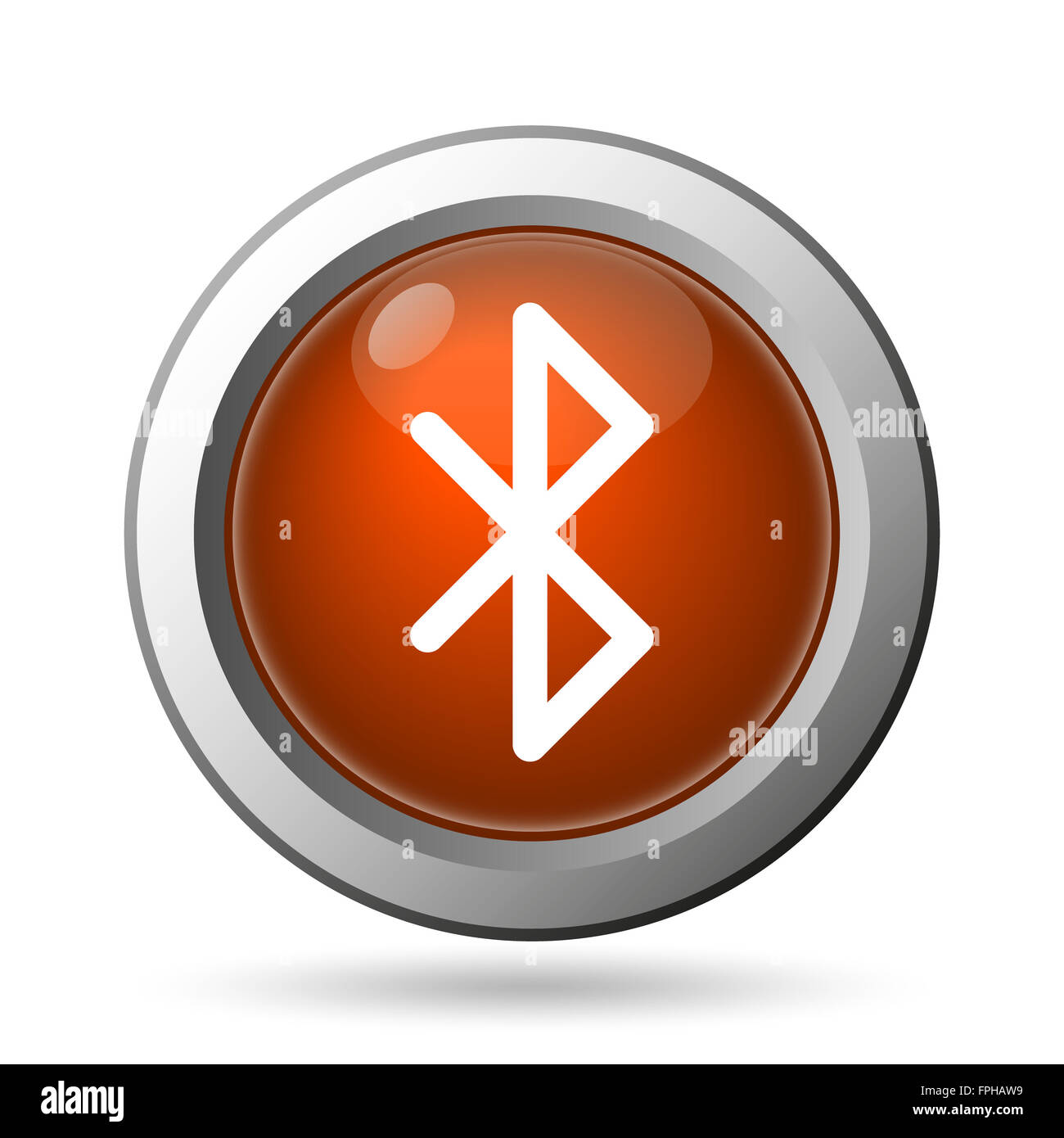 Bluetooth icon. Internet button on white background Stock Photo - Alamy