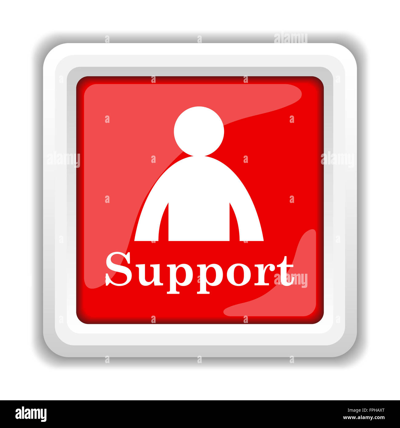 Support icon. Internet button on white background Stock Photo - Alamy