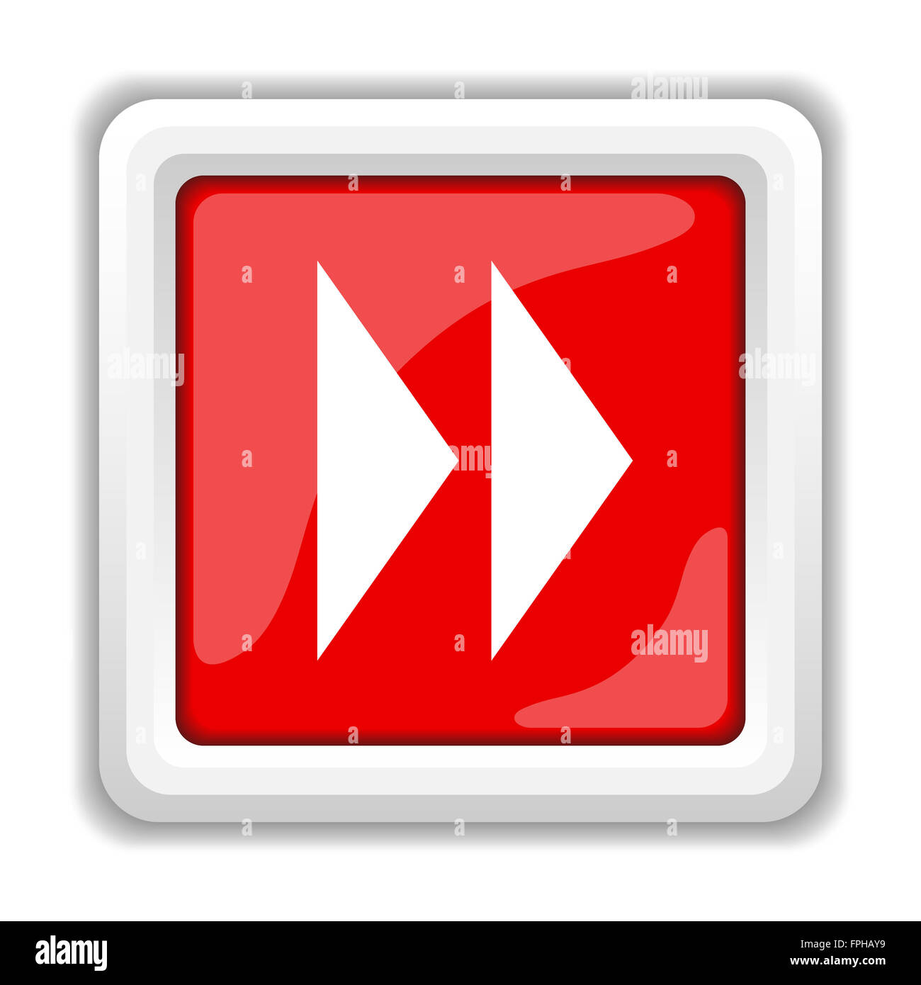 Fast forward sign icon. Internet button on white background Stock Photo ...