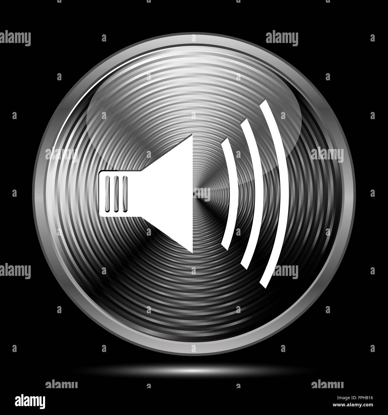 Speaker volume icon symbol 3d Black and White Stock Photos & Images - Alamy