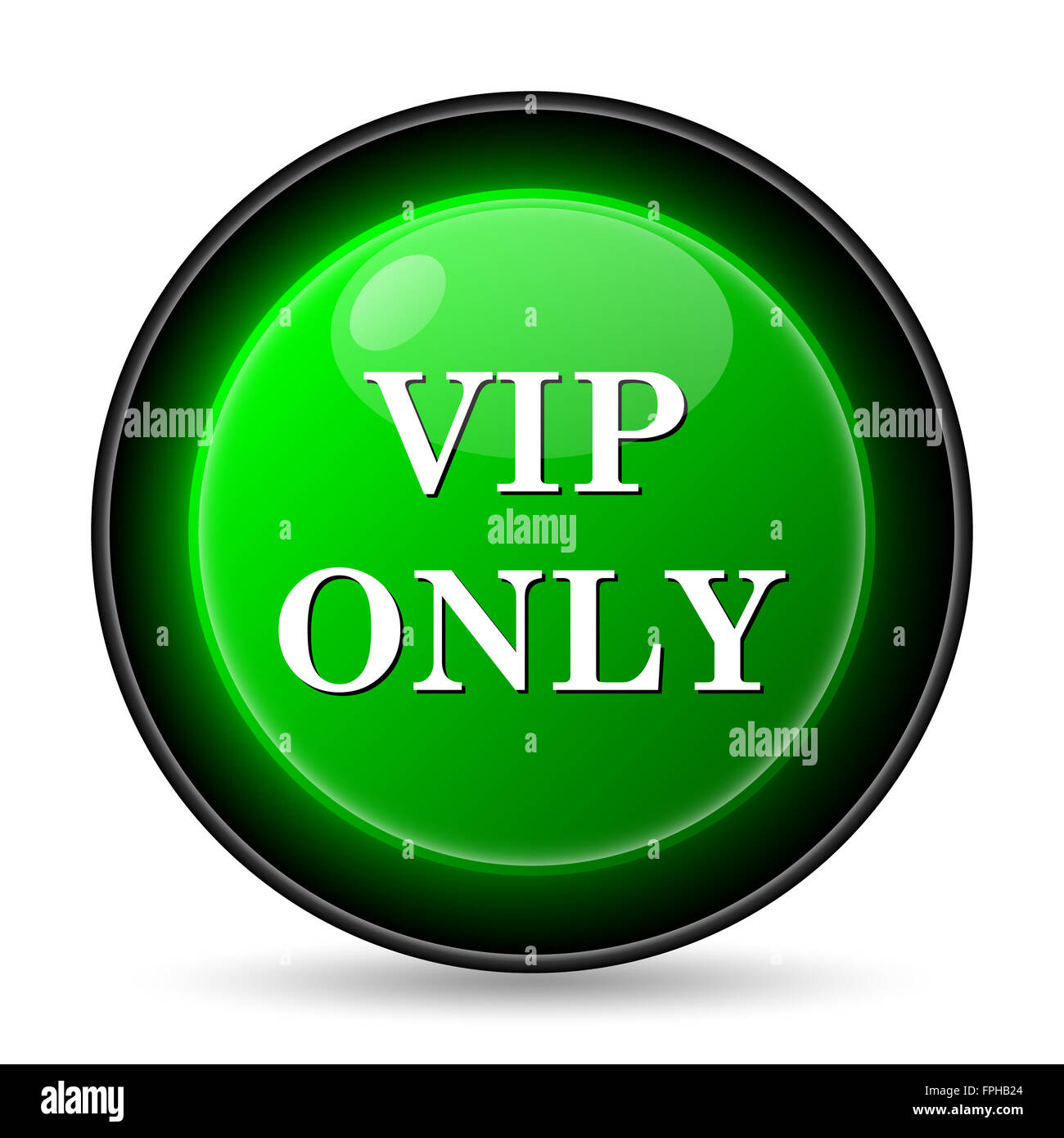 VIP only icon. Internet button on white background Stock Photo - Alamy
