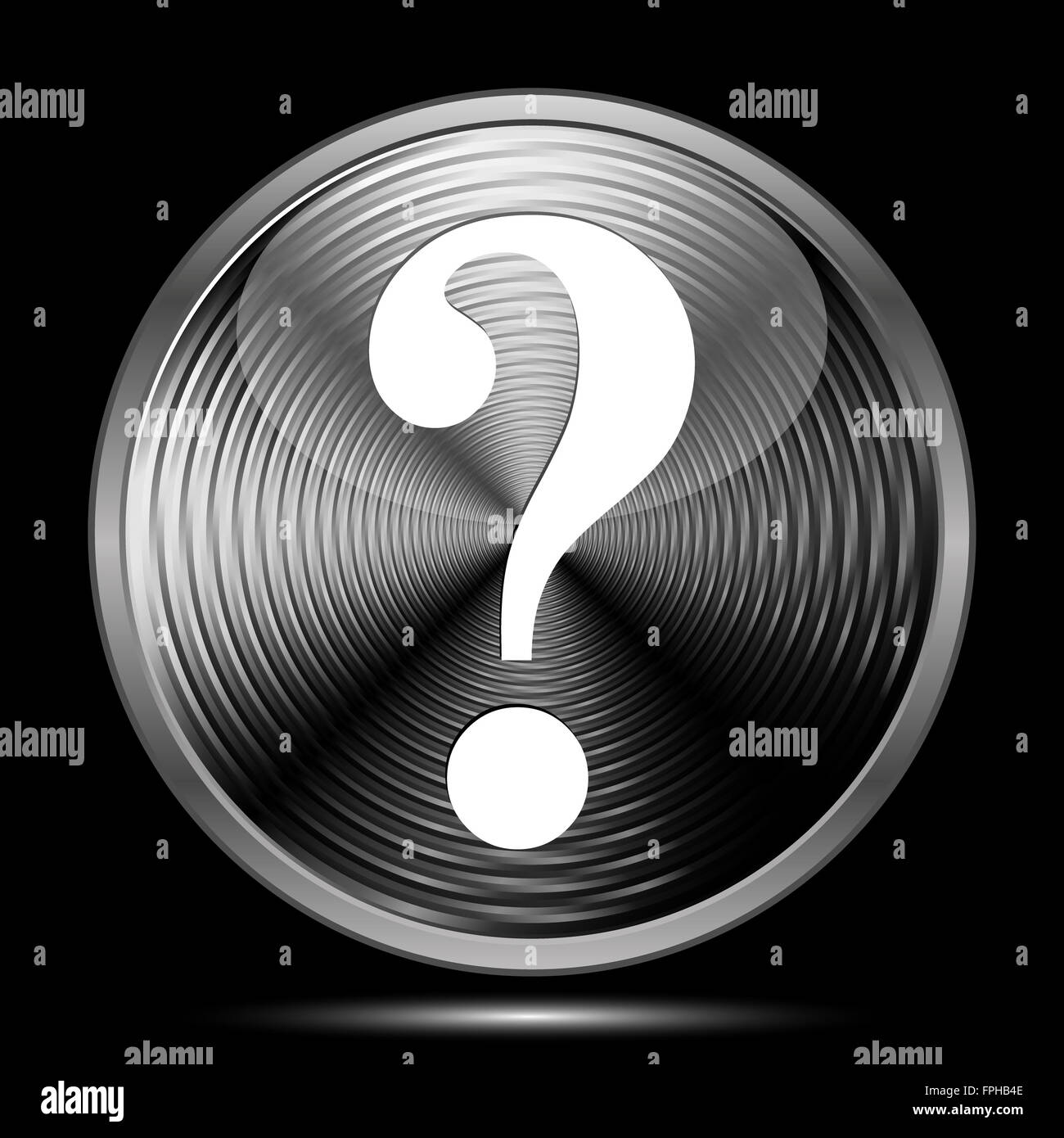 Question mark icon. Internet button on black background Stock Photo - Alamy