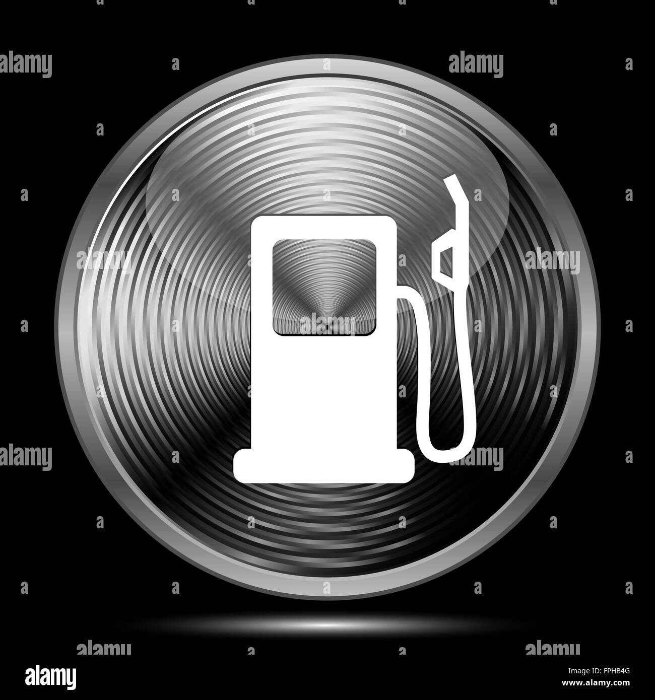 Gas pump icon. Internet button on black background Stock Photo - Alamy