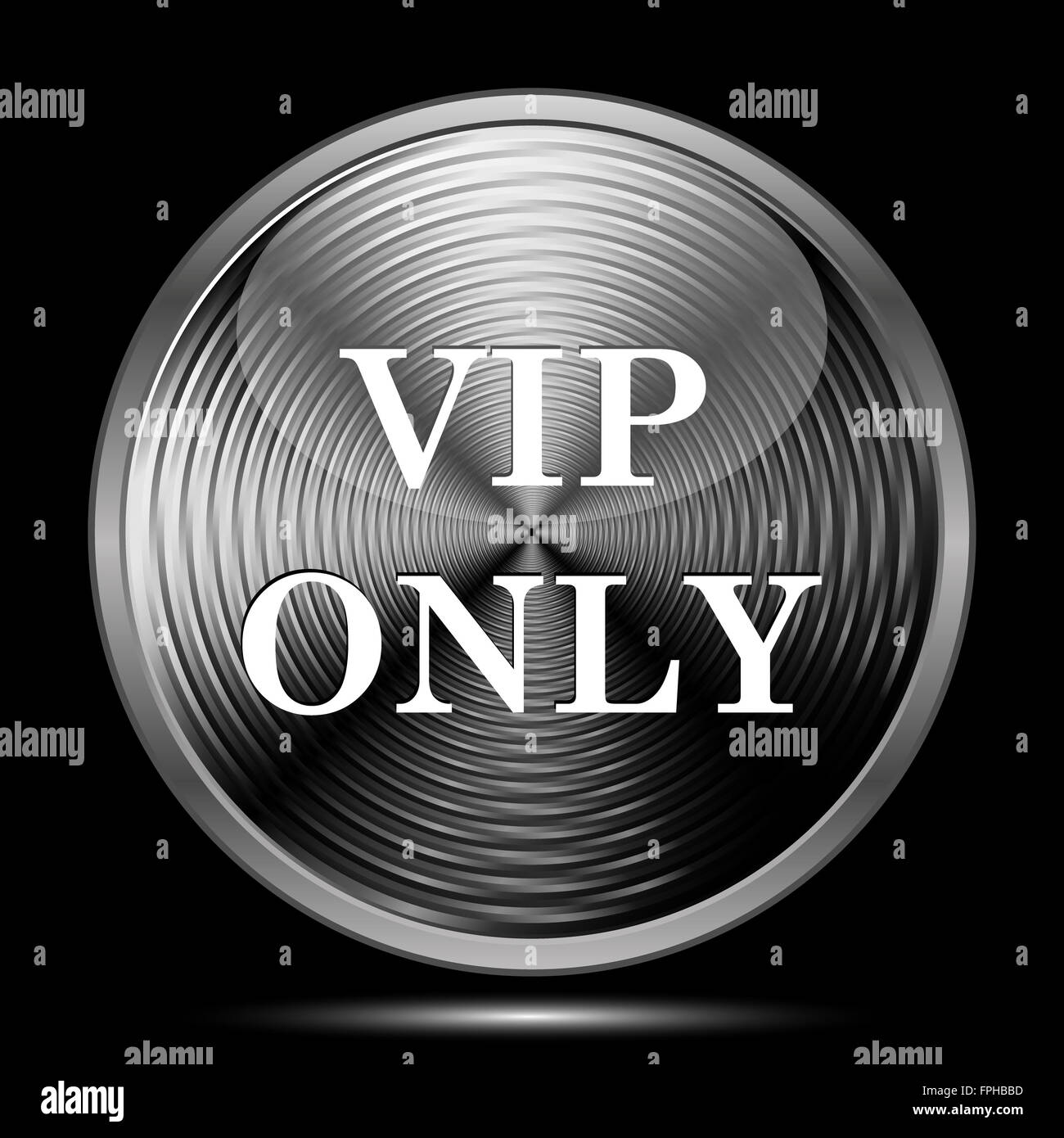 VIP only icon. Internet button on black background Stock Photo - Alamy