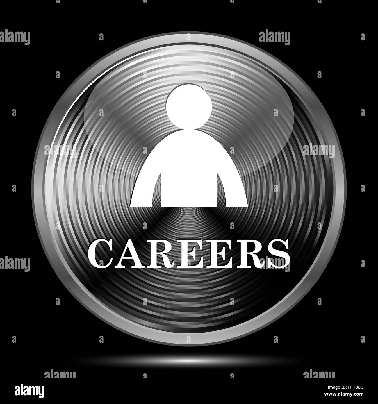 Careers icon. Internet button on black background Stock Photo - Alamy